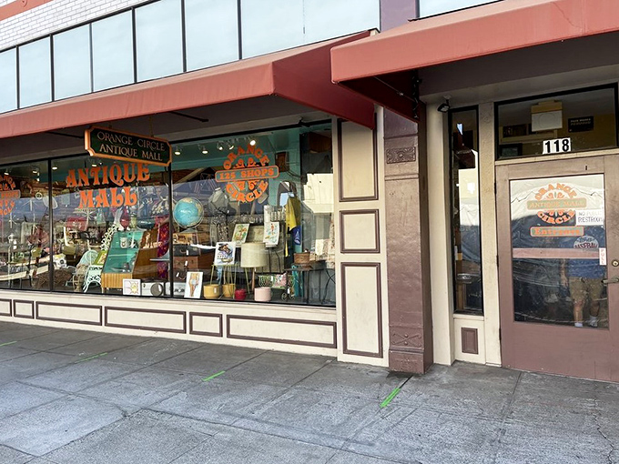 Nestled in historic Orange, this antique mall's vintage signage is practically an exhibit itself.
