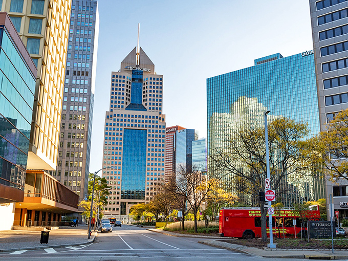 The Steel City's dramatic skyline rises from the riverfront &ndash; proving Pittsburgh has traded its industrial grit for architectural glamour.