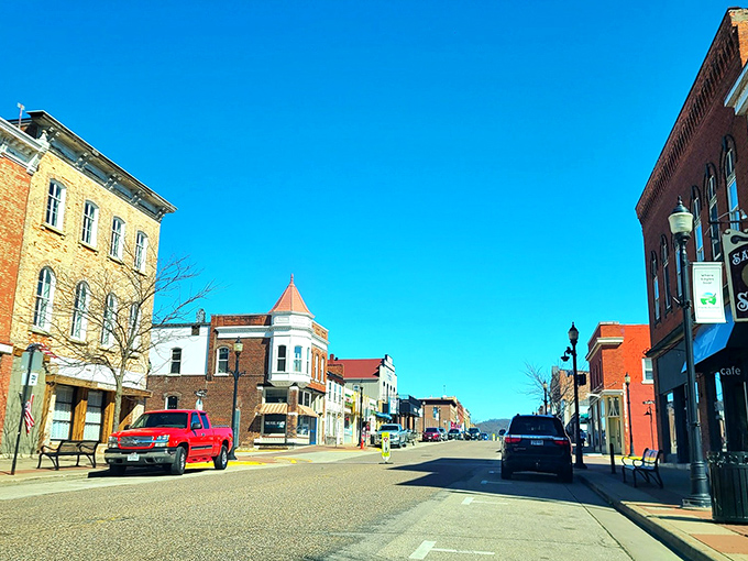 Marinette's classic main street feels like stepping into a Norman Rockwell painting where neighbors still wave and your Social Security check still matters. 