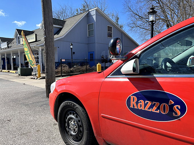 That delivery vehicle isn't just carrying pizzas&mdash;it's transporting happiness on a circular crust to lucky Rochester residents.