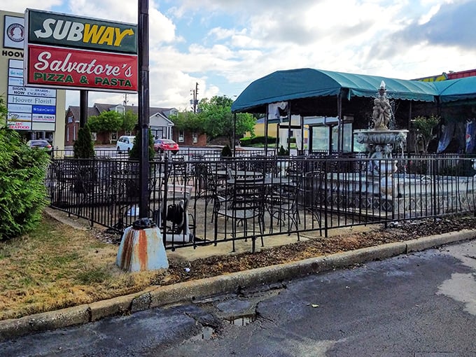 That outdoor seating area isn't just a place to eat&mdash;it's where memories are made, one perfect slice at a time.