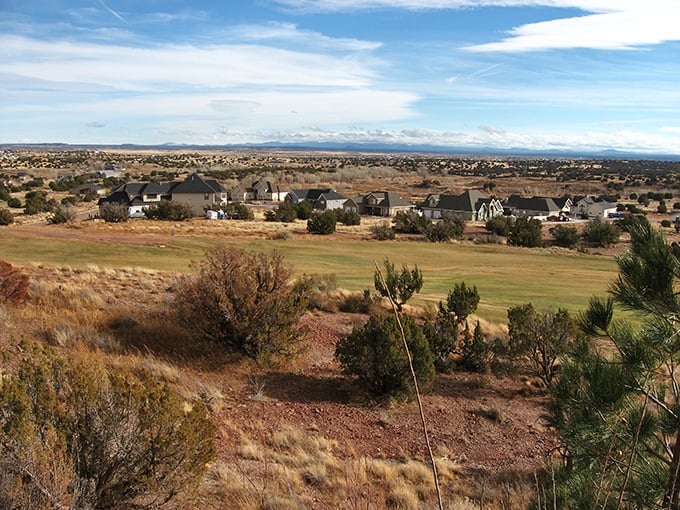 Modern homes blend with desert landscape in Snowflake, where the name suggests winter but the welcome is always warm.