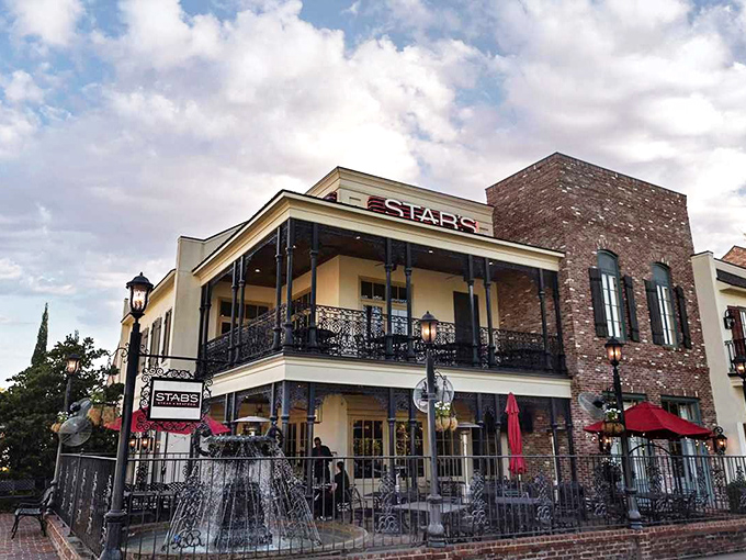 Where wrought iron meets prime beef – a beautiful marriage of Louisiana architecture and steakhouse excellence.