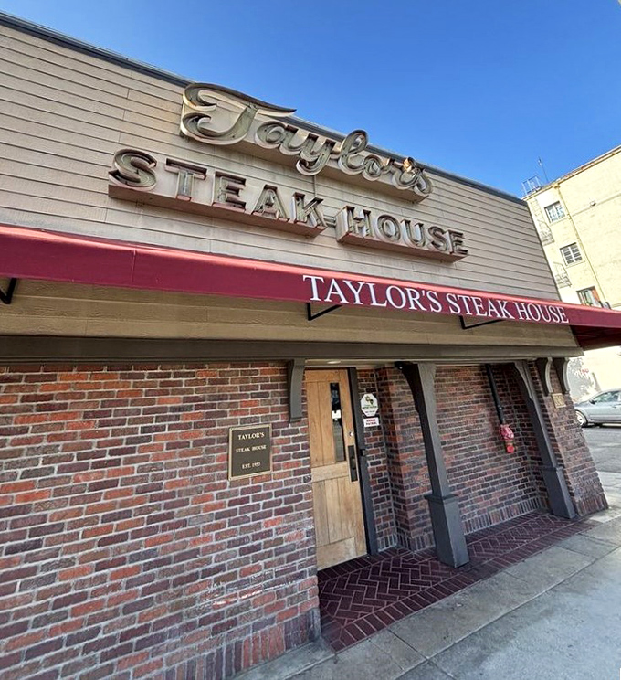 Classic brick, wooden door, and that iconic sign &ndash; Taylor's looks exactly how a proper steakhouse should.