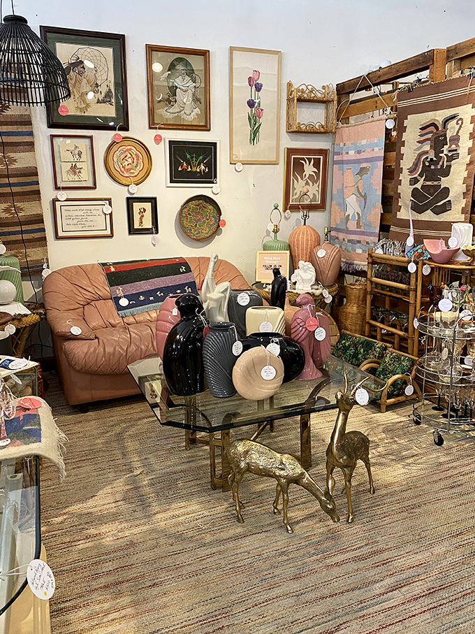 Vintage treasures and eclectic finds create a perfectly curated wonderland where every corner tells a story worth discovering.