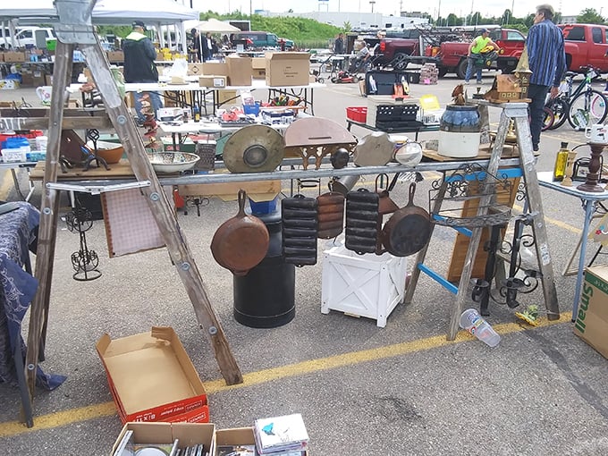 Inside Treasure Aisles, where time seems suspended between yesterday's memories and tomorrow's collectibles. Bring comfortable shoes!