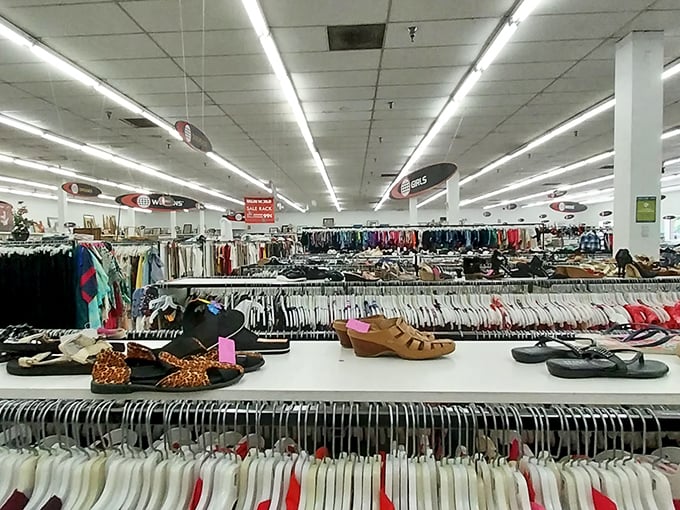 Inside Value World, the shoe section alone could outfit a small country. Imelda Marcos would be jealous!