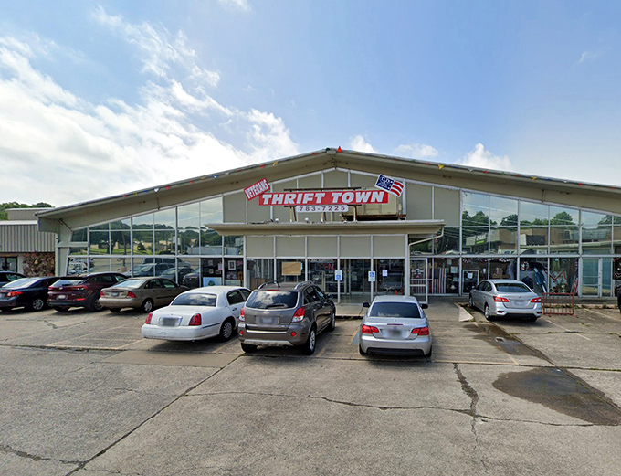 Thrift Town's sprawling parking lot hints at the vastness of treasures waiting inside.