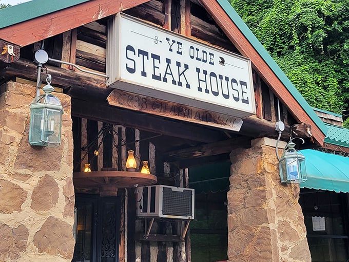 Those lanterns flanking the entrance aren't just for show &ndash; they're beacons guiding hungry Knoxvillians to beef paradise.