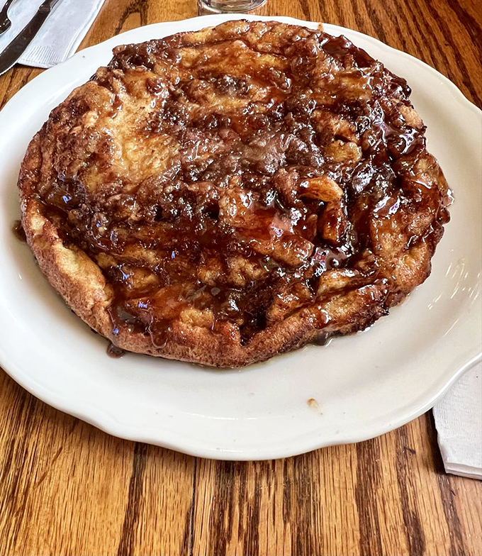 The legendary Apple Pancake &ndash; a caramelized masterpiece that's part breakfast, part dessert, and entirely worth the 45-minute wait on weekends.