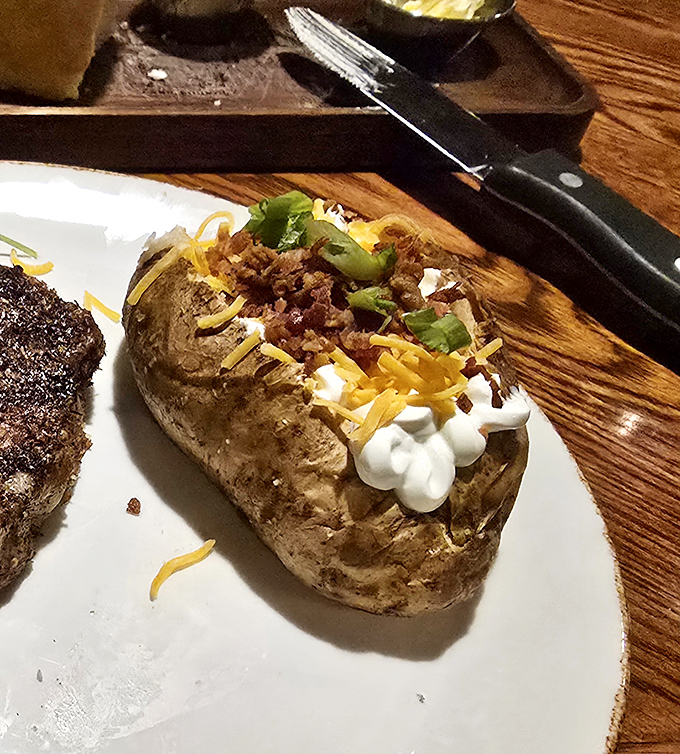 The loaded baked potato isn't just a side dish&mdash;it's practically its own food group, complete with the four essential nutrients: cheese, bacon, sour cream, and butter.