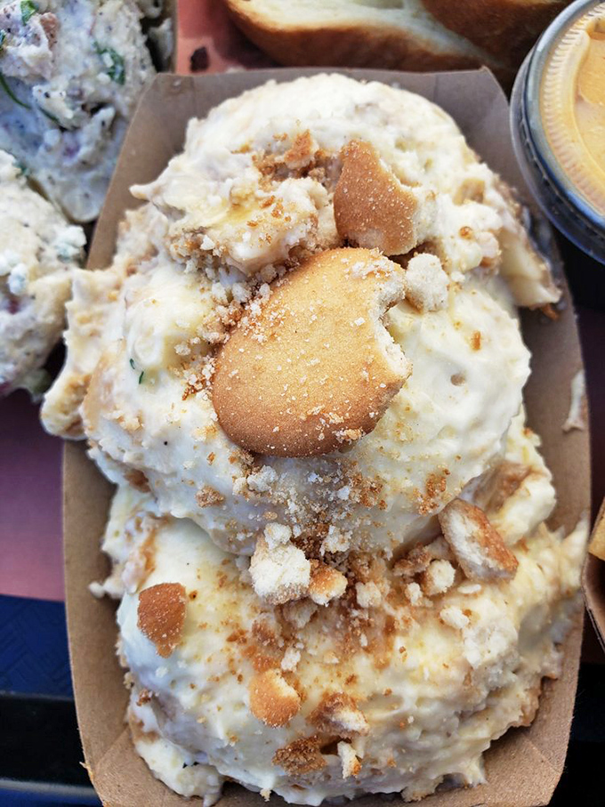Not your school cafeteria's pudding. This banana bread pudding with its crumbled topping is the dessert equivalent of a standing ovation.