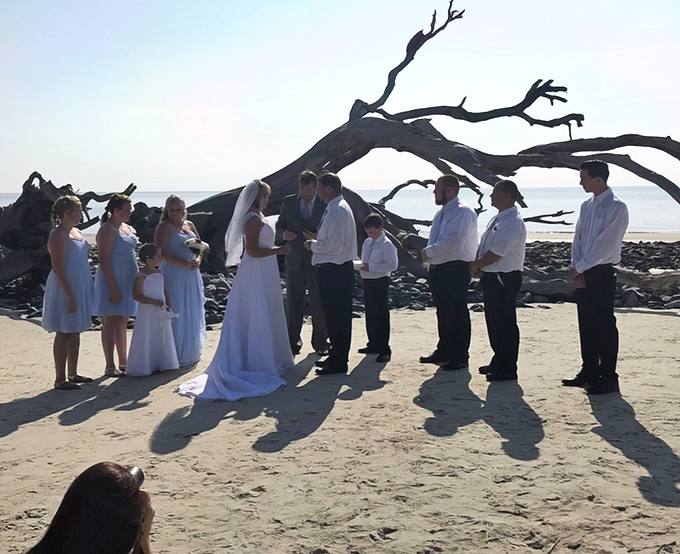 I do with a view &ndash; couples frequently choose these natural wooden cathedrals as the perfect backdrop for beginning their life journey together.