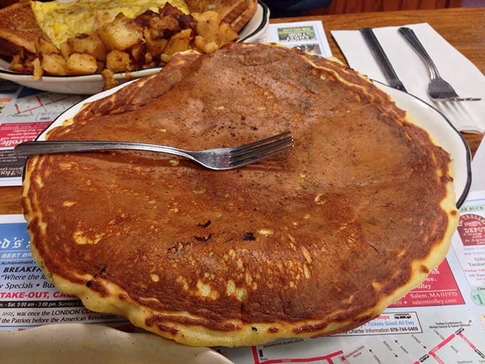 The pancake that launched a thousand road trips &ndash; golden-brown, plate-sized, and ready to make your ordinary morning extraordinary.