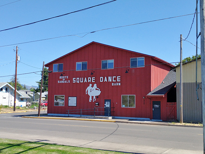 The Boots & Sandals Square Dance Barn isn't just a building&mdash;it's Saturday night Americana in architectural form, where do-si-dos never go out of style.