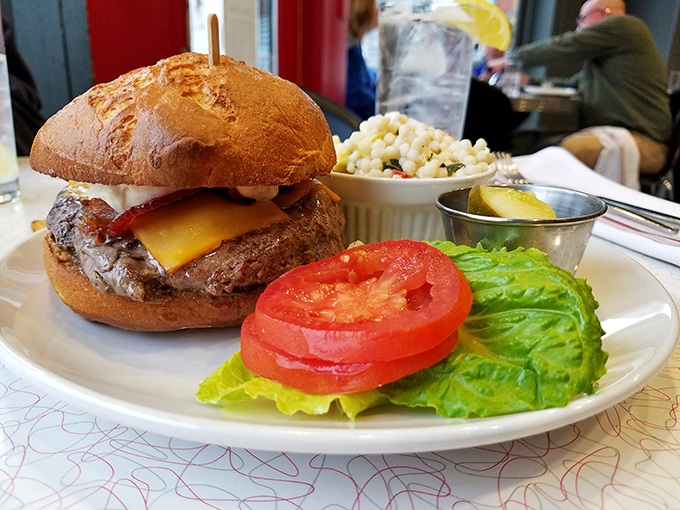 A burger that demands to be photographed before eaten, though your stomach will strongly argue against the delay.