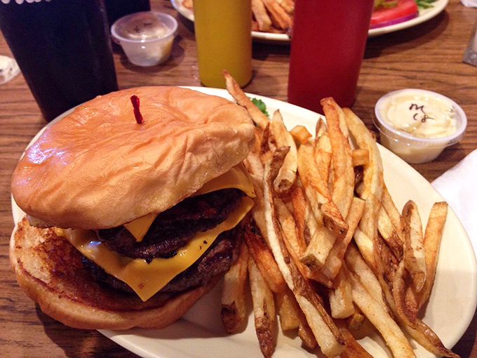 This burger-and-fries combo isn't trying to impress food critics&mdash;it's busy making memories for everyone lucky enough to sit at these tables.