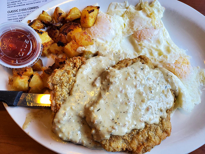 This chicken fried steak with eggs is the breakfast equivalent of hitting the lottery&mdash;crispy, savory, and guaranteed to fuel you through even the most demanding morning.