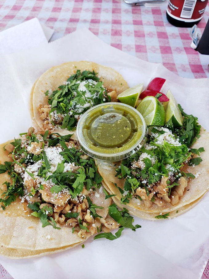 These chicken tacos aren't just food; they're edible art. The sprinkle of cotija cheese and fresh cilantro elevate them from good to "where have you been all my life?"