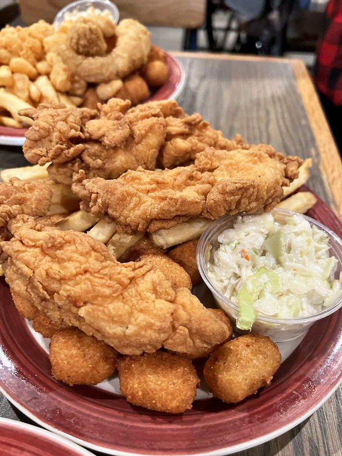 This isn't just fried seafood&mdash;it's edible sunshine. The kind of platter that makes you want to high-five the chef.