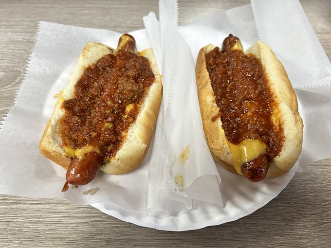 Chili cheese dogs that make you question why you ever ate anything else. The melty cheese-to-chili ratio is mathematical perfection. 