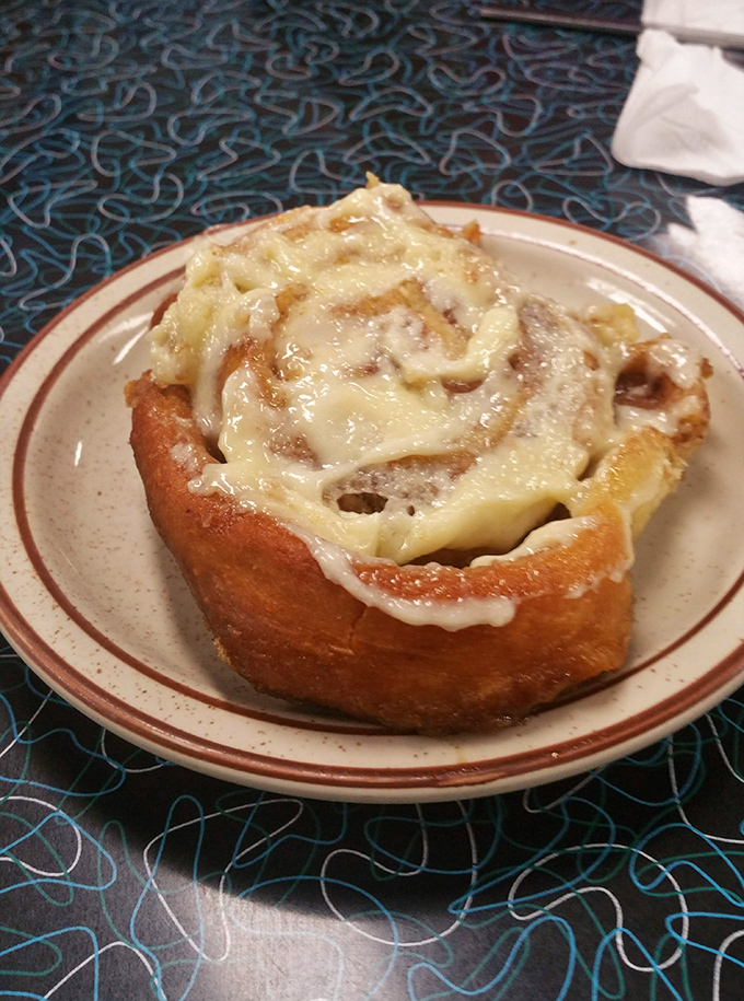 This isn't just a cinnamon roll&mdash;it's a gooey, buttery spiral of happiness that makes calorie-counting seem like the saddest hobby in the world.