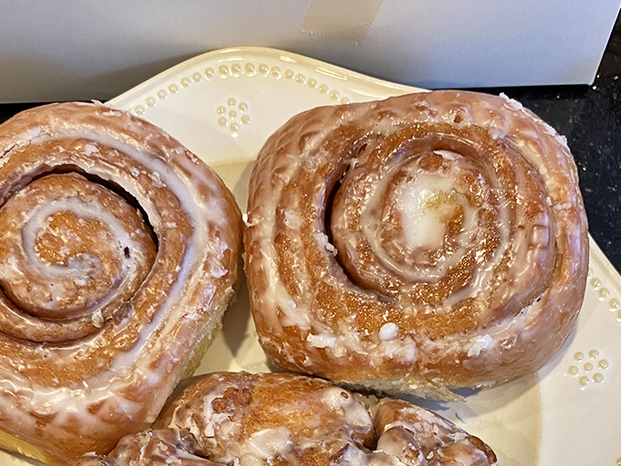 Cinnamon rolls that could make a pastry chef weep with joy. The perfect spiral of dough, cinnamon, and glaze&mdash;mathematical perfection you can eat.