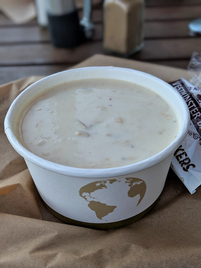A proper New England clam chowder should be rich enough to warm your soul. This creamy bowl looks like it could make a foggy San Diego morning feel like a Maine summer.