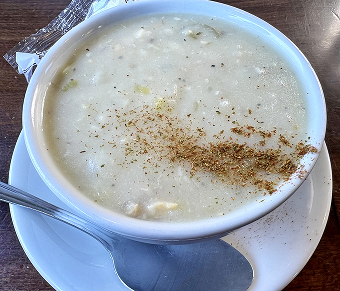 A bowl of clam chowder so creamy and soul-satisfying it could make foggy days at Half Moon Bay something to look forward to.