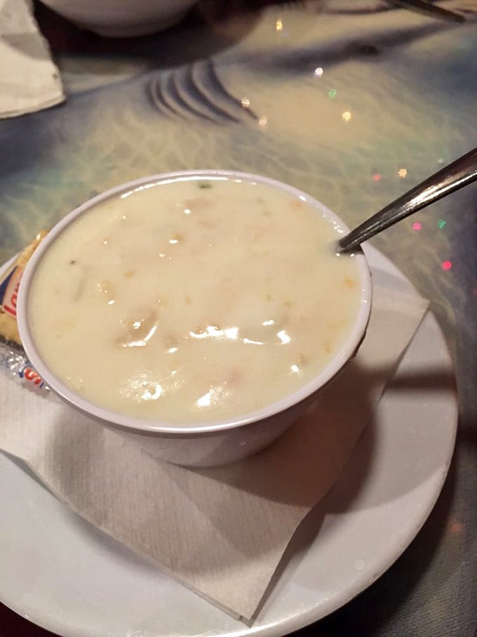 This isn't just clam chowder&mdash;it's a creamy ocean hug in a bowl, offering comfort and maritime bliss one spoonful at a time.