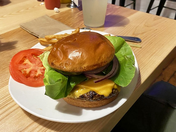 A classic cheeseburger that doesn't need fancy tricks&mdash;just perfect execution. Those golden fries are the supporting actors who steal every scene.