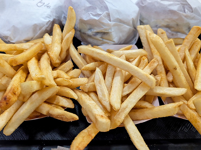 These aren't just french fries; they're potato perfection that would make a Parisian chef weep with envy. Crispy outside, fluffy inside&mdash;textbook execution.