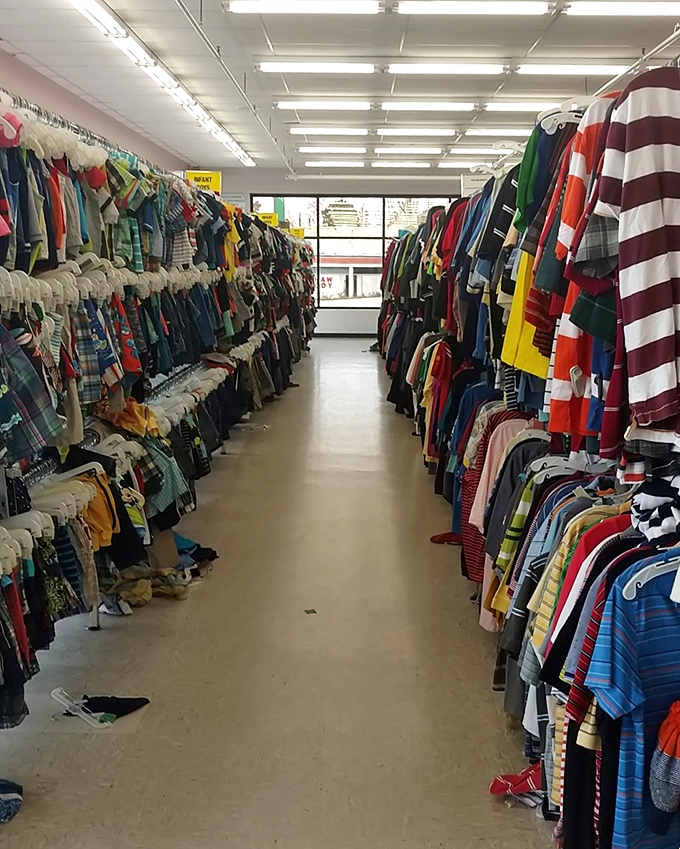 A kaleidoscope of clothing creates fashion's version of the Yellow Brick Road, stretching toward sartorial possibilities.