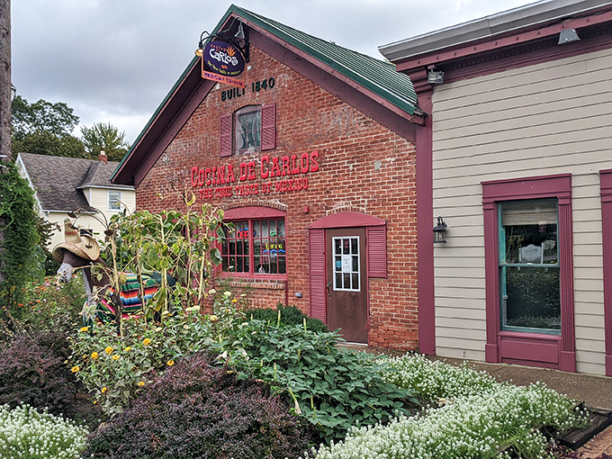 Cocina de Carlos brings authentic Mexican flavors to Waterville, its brick exterior and lush garden setting promising culinary adventures inside.