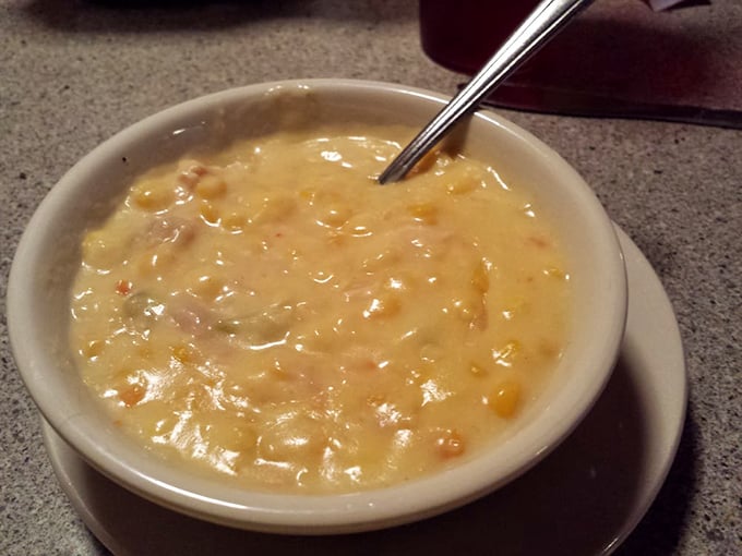 Their famous chicken corn chowder&mdash;where comfort and flavor have a beautiful relationship that would make any Midwesterner proud.