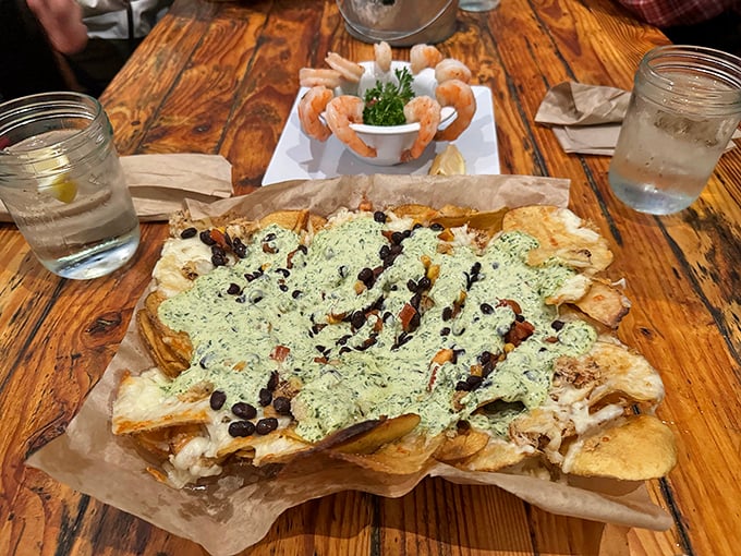 Whoever first thought "let's put lobster on nachos" deserves a Nobel Prize. These house-made chips topped with seafood goodness redefine snacking sophistication.