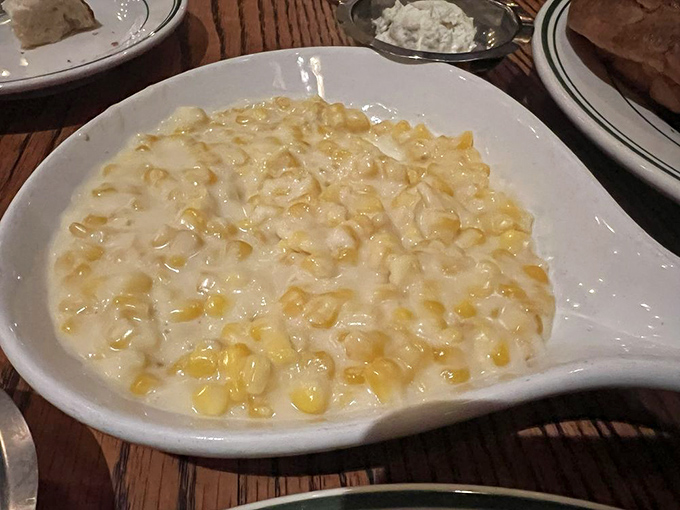 Creamed corn so decadent it should require a permission slip. Comfort food that makes you want to hug the chef.