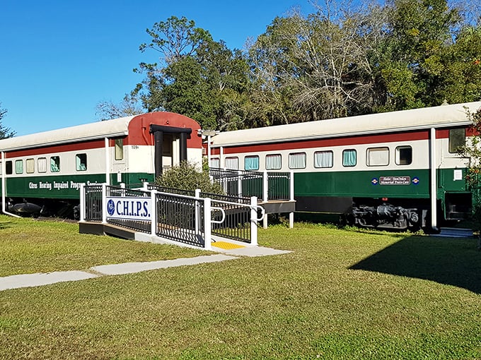 All aboard nostalgia! This vintage train car represents Crystal River's commitment to preserving its colorful past