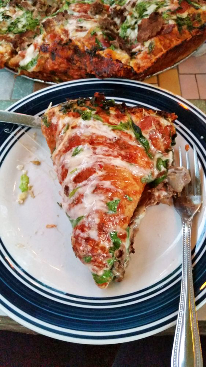 This isn't just pizza&mdash;it's an edible monument. The Satch-Pan deep dish with its caramelized edge would make even a Chicago native question their loyalty.