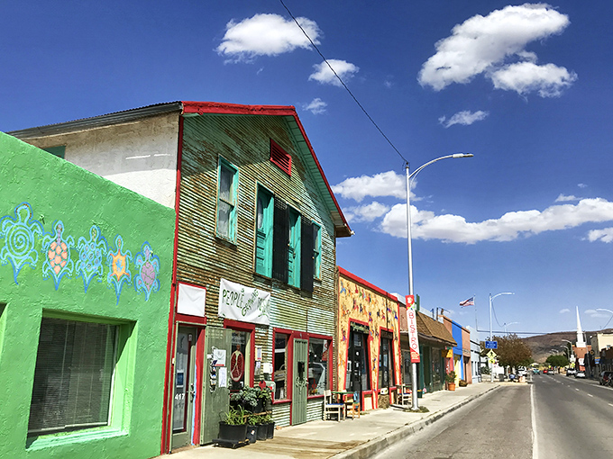Same street, different angle—T or C's downtown invites you to slow down and appreciate the brilliant blue skies that frame these historic buildings.