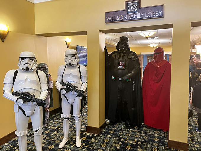 The Force is strong at The Plaza, where special events turn movie nights into community celebrations. These aren't the overpriced experiences you're looking for.