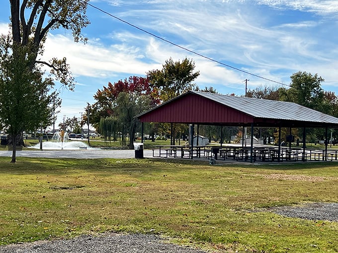 Fairview Park's picnic pavilion offers a perfect respite for weary travelers &ndash; the modern equivalent of a Norman Rockwell painting come to life.