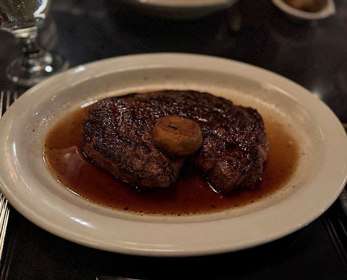 When a steak sits in a puddle of its own juices and you find yourself planning your next visit before the first bite.