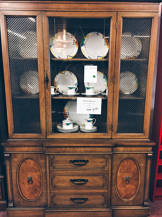 This isn't just a china cabinet&mdash;it's a time machine displaying the elegant dinner parties of decades past, complete with matching teacups.