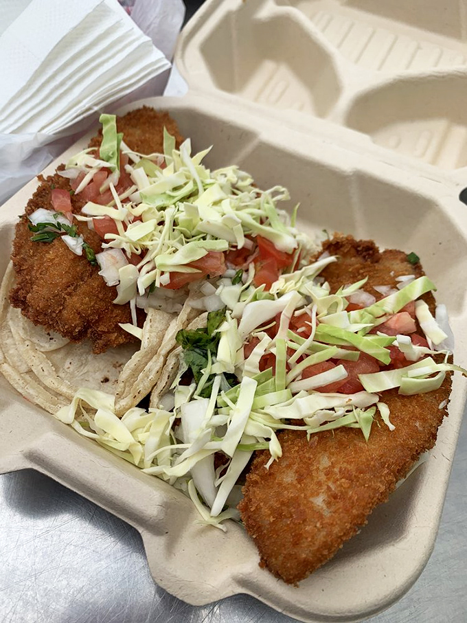 Golden-fried fish tacos that make you question every other taco you've ever met. The cabbage adds the crisp note in this seafood symphony.