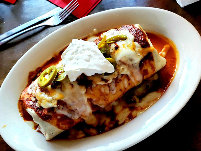 When a burrito gets the royal treatment &ndash; smothered, covered, and crowned with all the fixings that turn lunch into an event worth remembering.