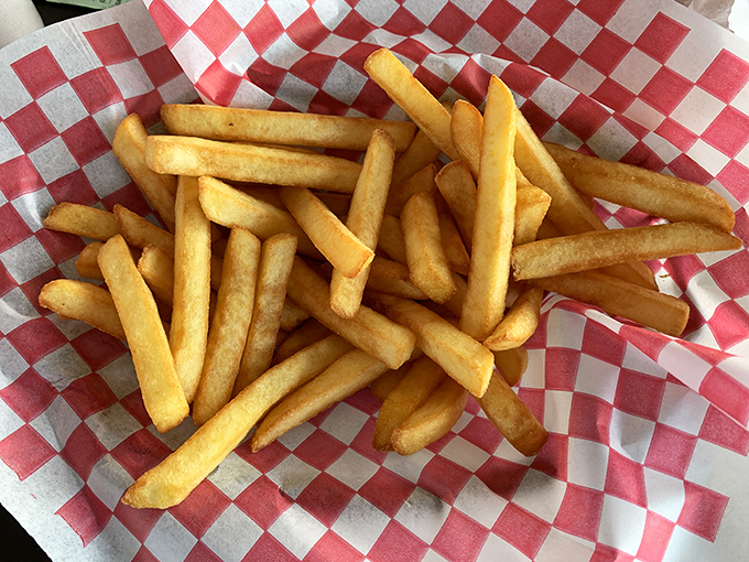 Golden, crispy, perfectly salted&mdash;these fries aren't just a side dish, they're the reason some folks claim their car "automatically turns" into Burger Inn's lot.