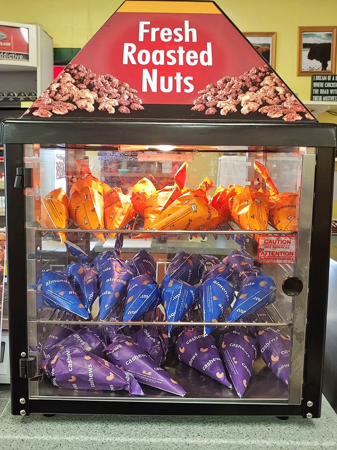 Fresh roasted nuts &ndash; nature's original snack food gets the VIP treatment here, offering a momentary reprieve from the surrounding sugar carnival.