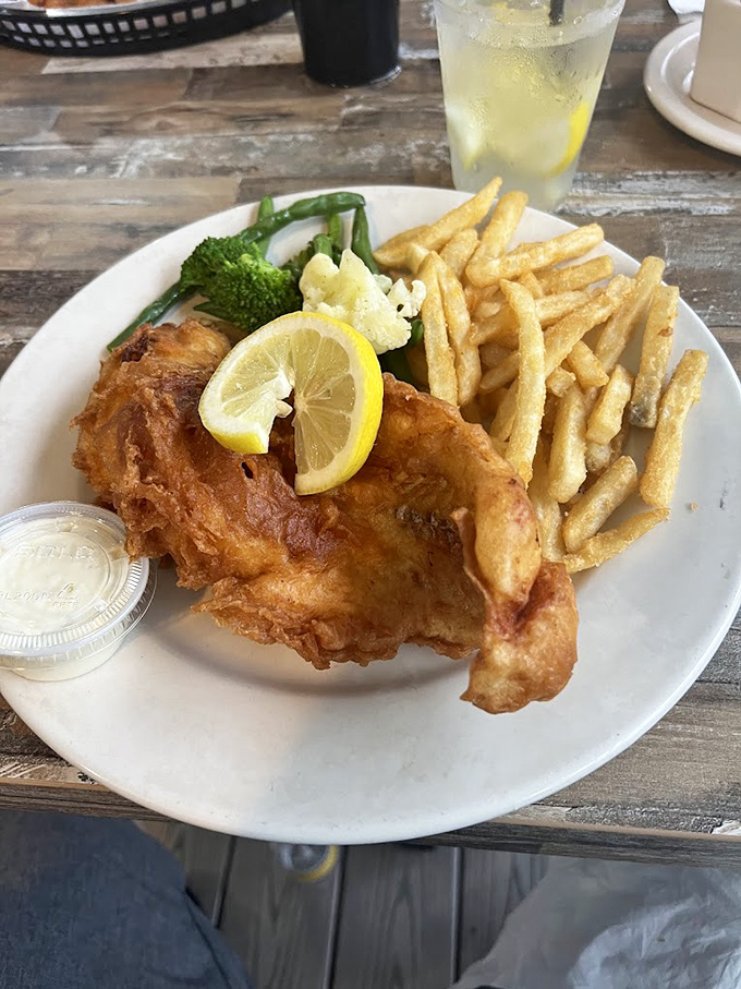 Fish this crispy deserves its own applause track. The perfect golden batter on that haddock makes a stronger case for Pennsylvania seafood than any lawyer could.
