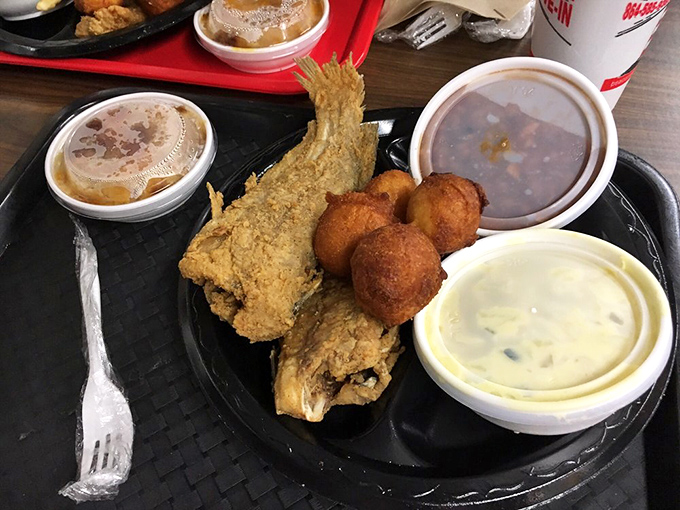 Southern fried catfish that's crispy enough to make angels weep, served with hushpuppies that could convert even the most dedicated health food enthusiast.